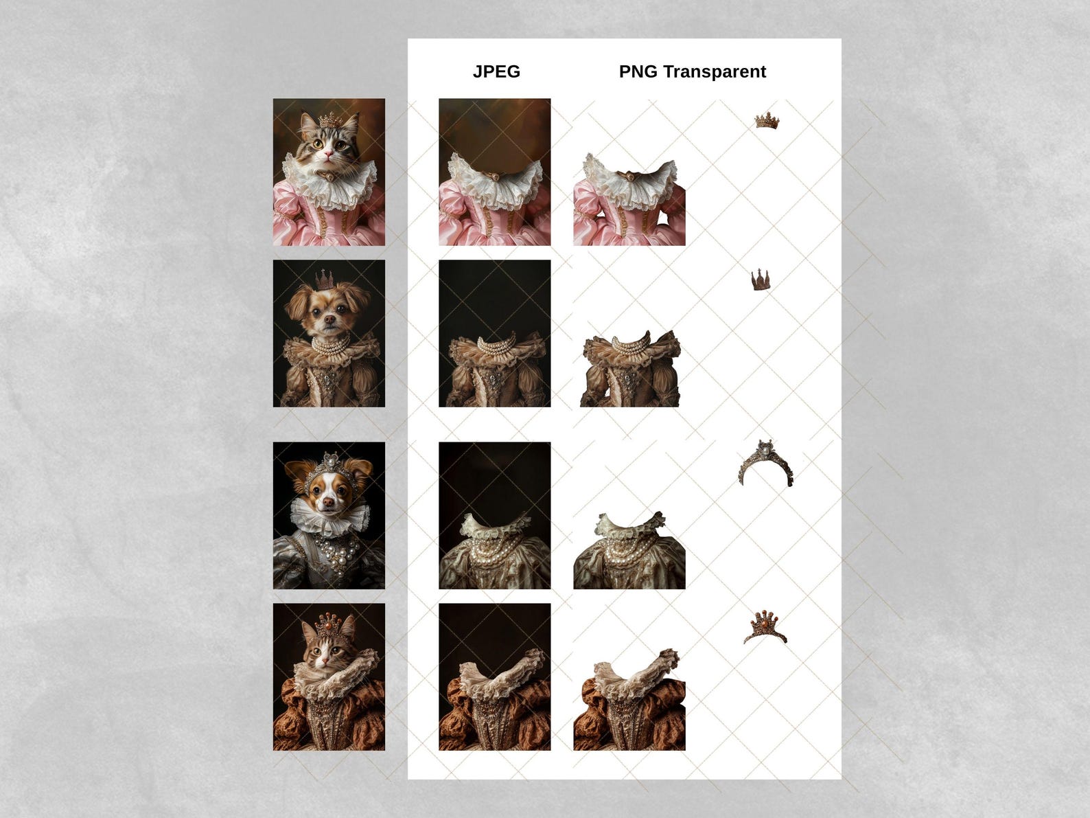 Pet Portrait Templates, Royal Pet Portrait, Templates, Renaissance Pet ...