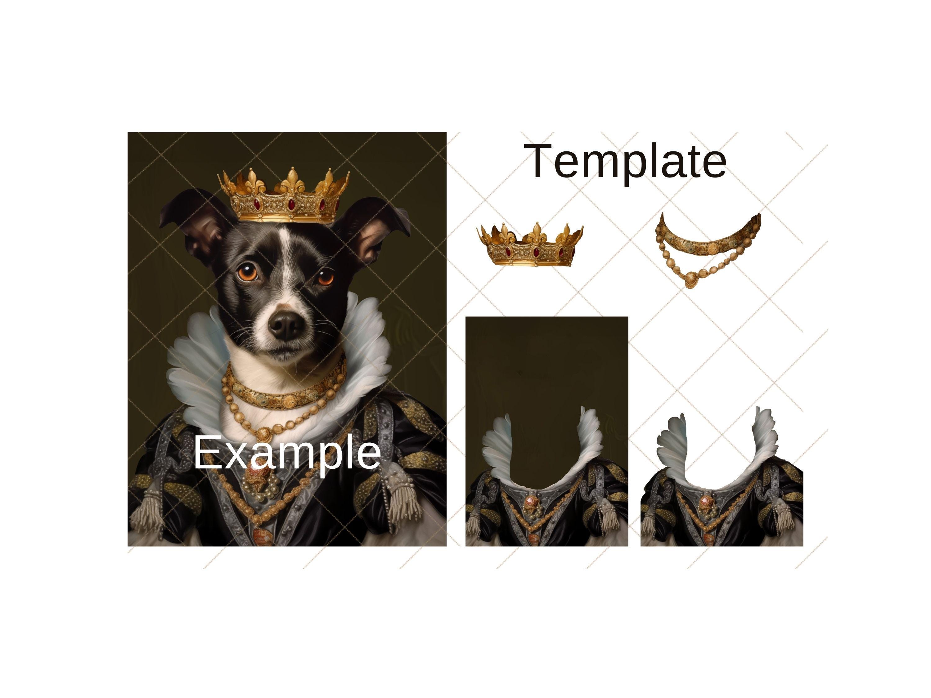Pet Portrait Templates, Royal Pet Portrait, Templates, Renaissance Pet ...