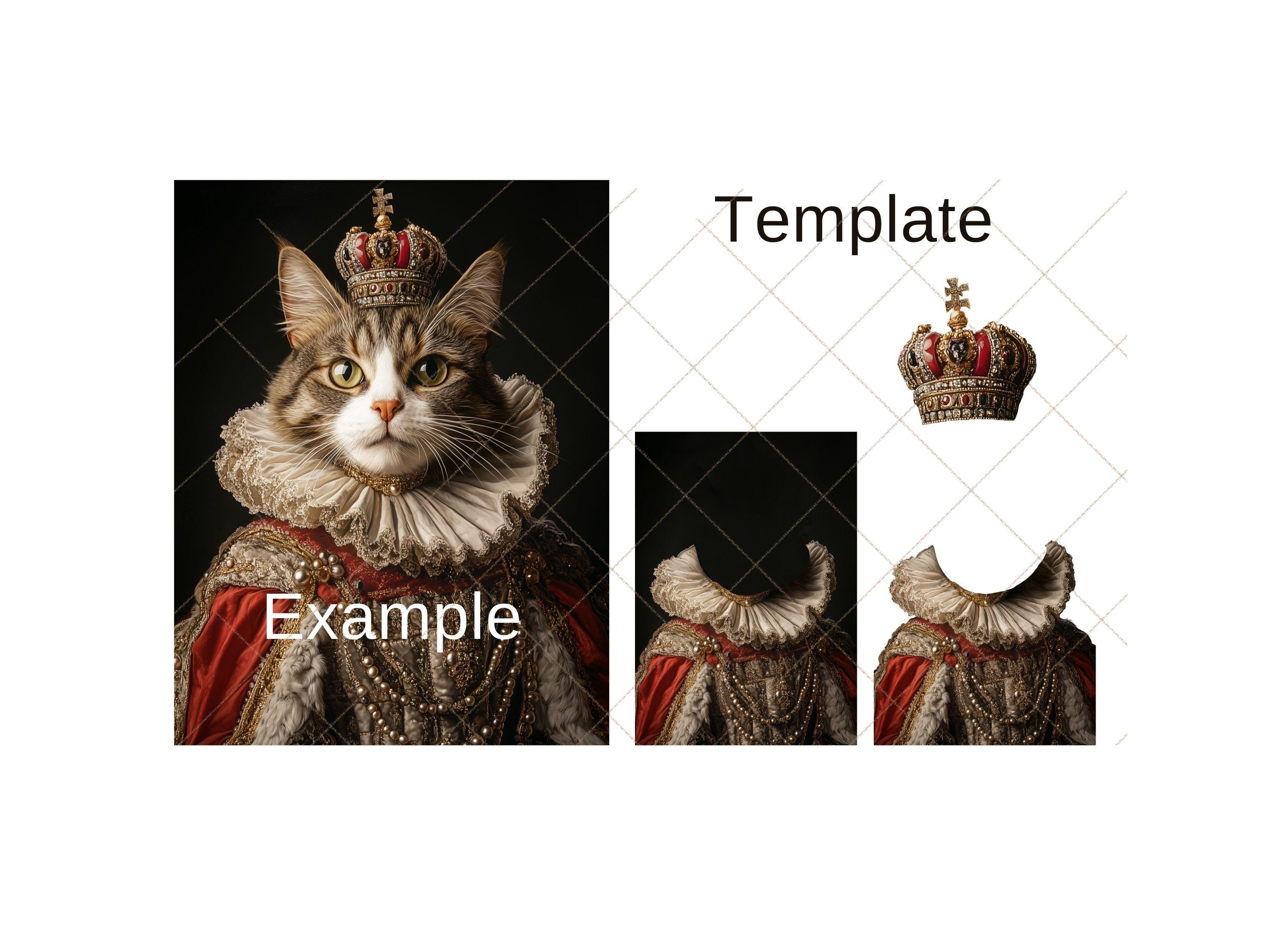 Pet Portrait Templates, Royal Pet Portrait, Templates, Renaissance Pet ...