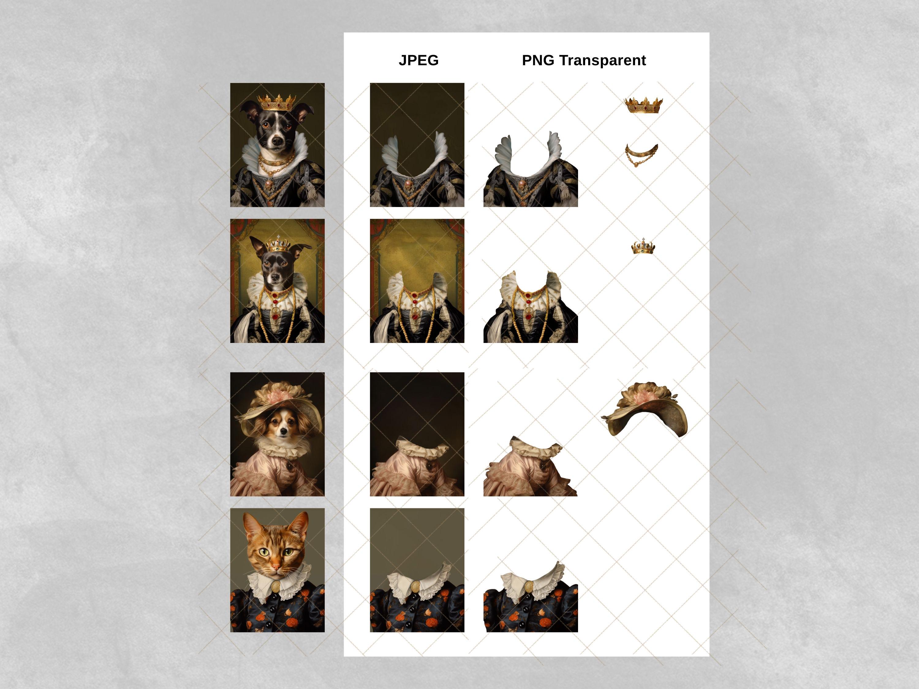 Pet Portrait Templates, Royal Pet Portrait, Templates, Renaissance Pet ...