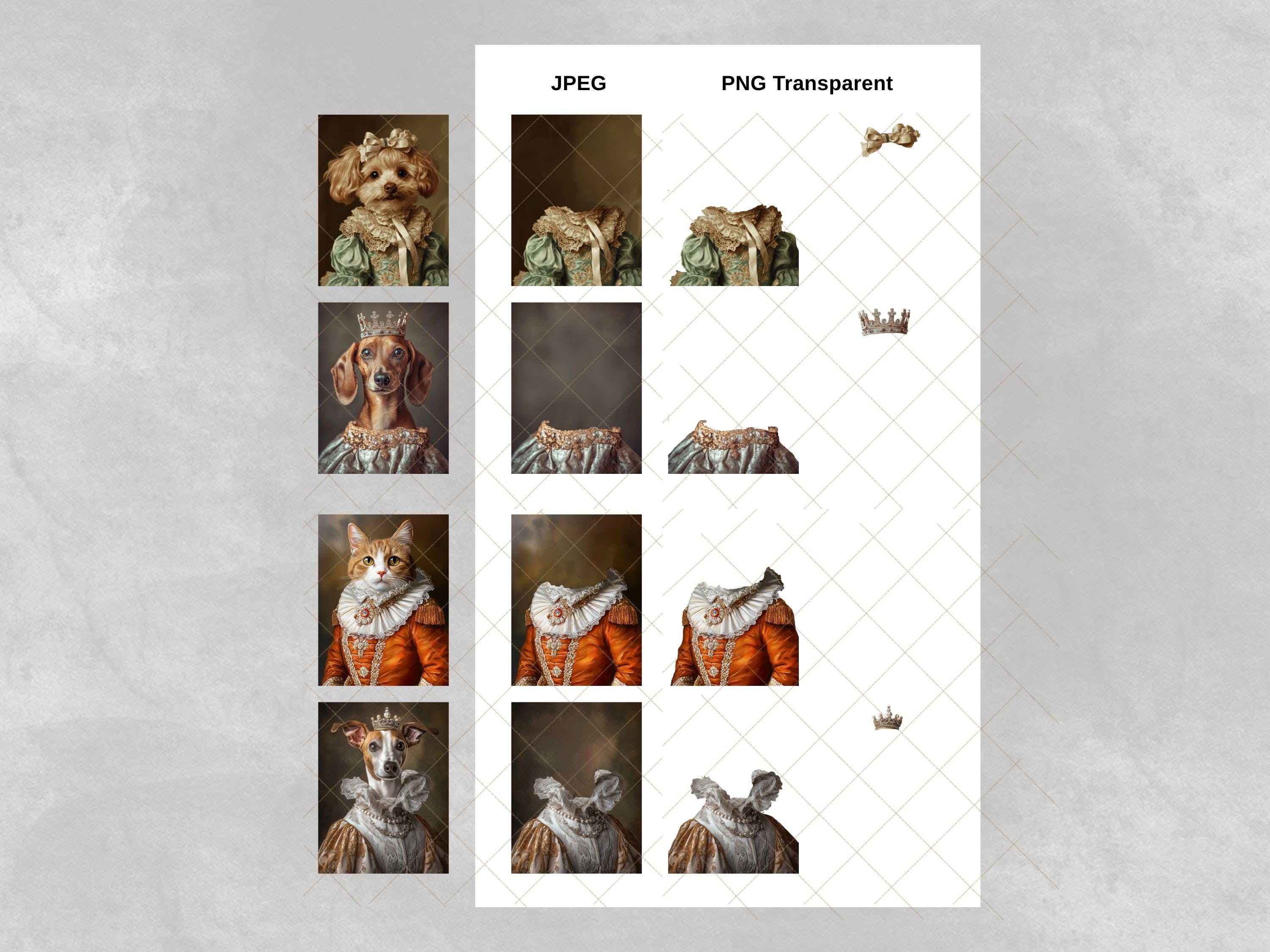 Pet Portrait Templates, Royal Pet Portrait, Templates, Renaissance Pet ...