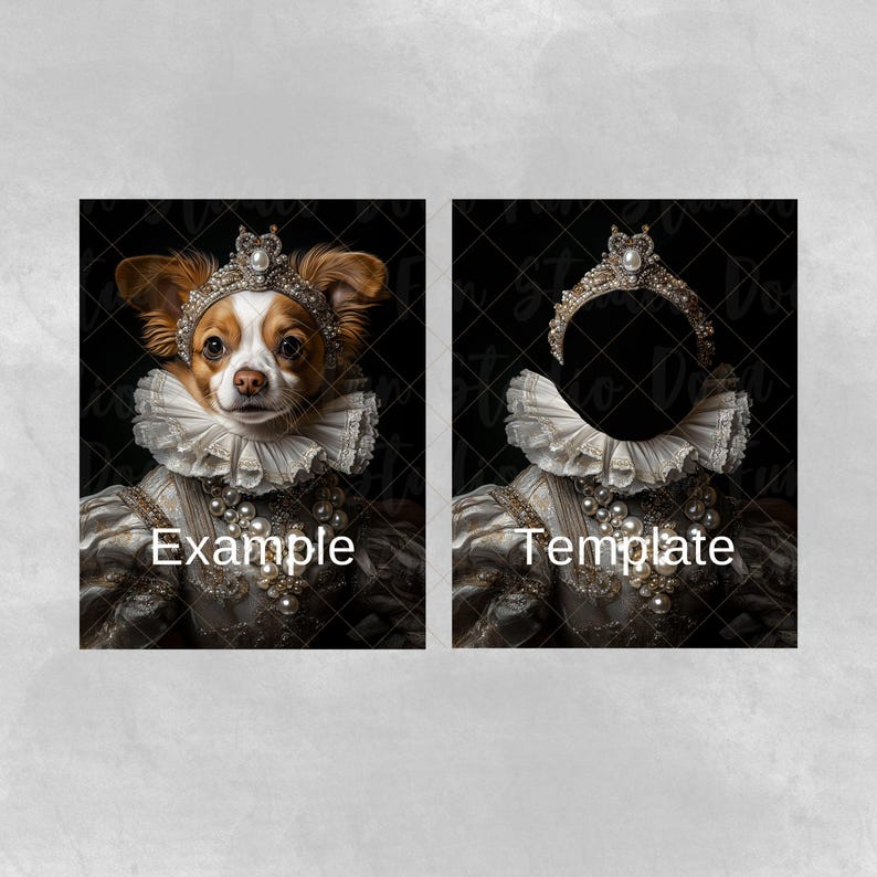 Pet Portrait Templates, Royal Pet Portrait, Renaissance Pet Portraits ...