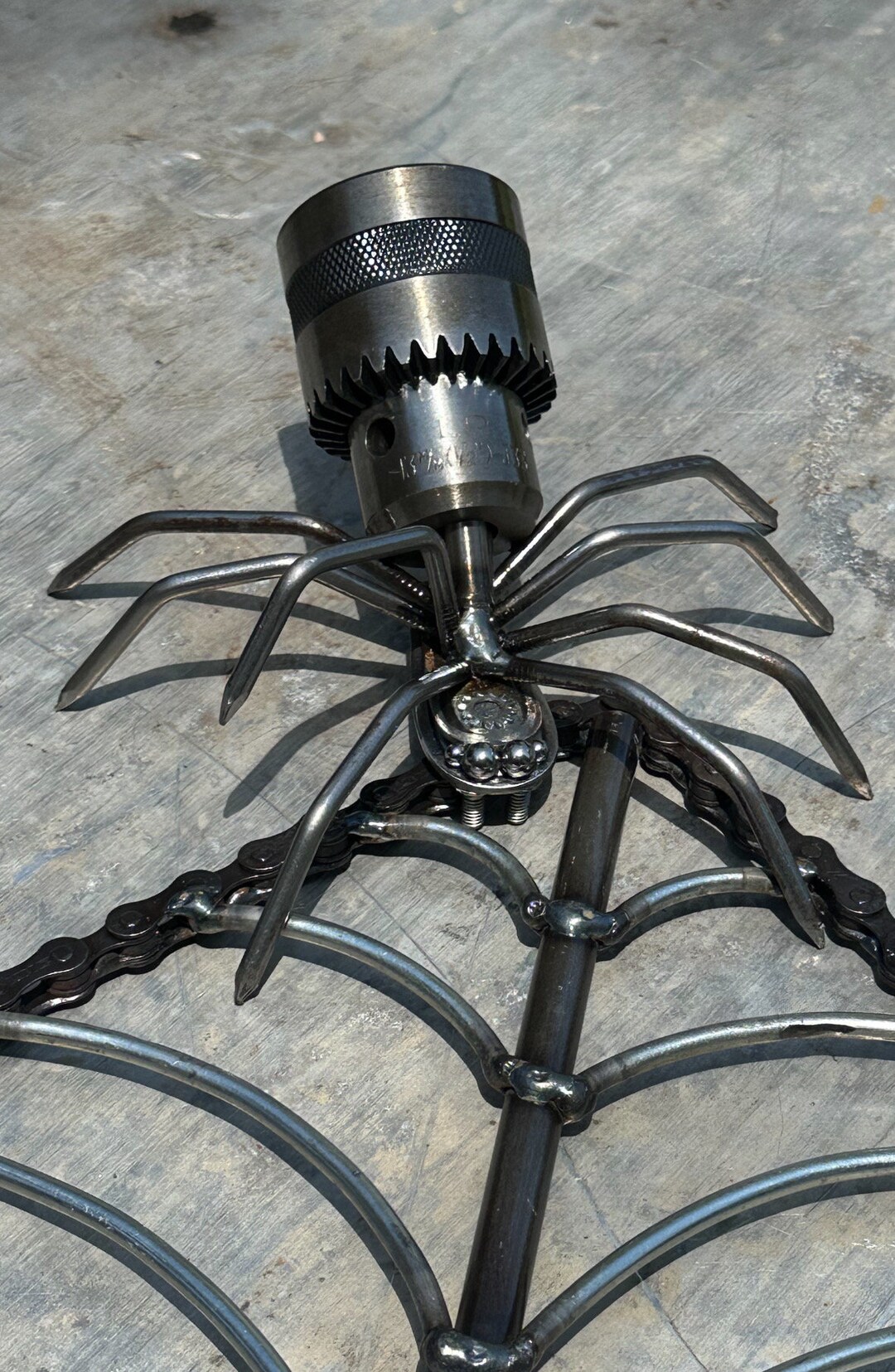 Drill Chuck Spider Sculpture Scrap Metal Handwelded Recycled Art - Etsy