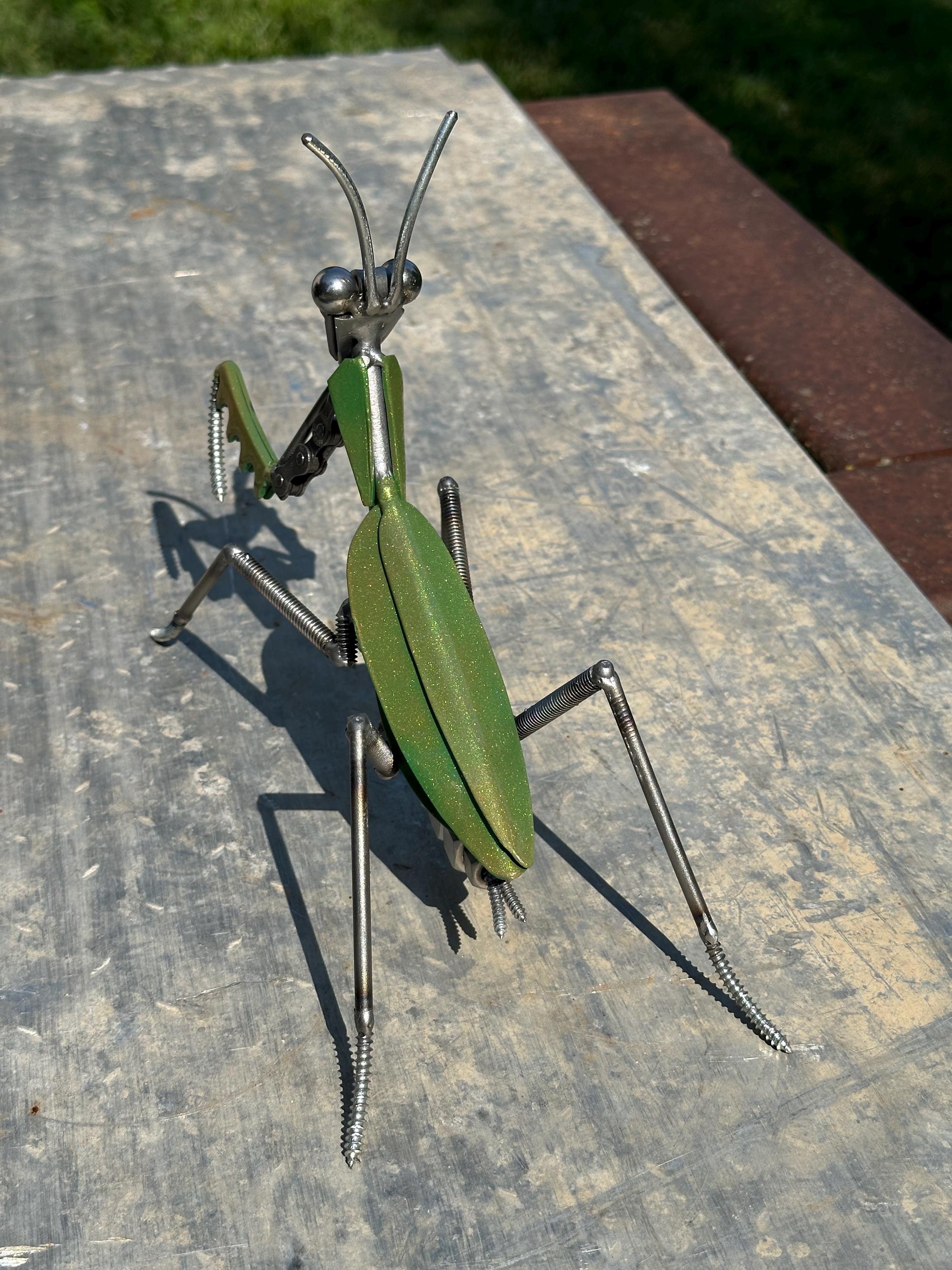 Scrap Metal Praying Mantis Sculpture Recycled Art Welding - Etsy