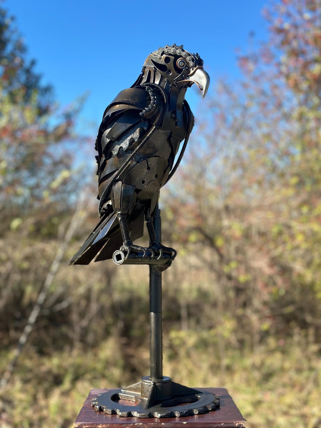 Scrap Metal Bald Eagle Sculpture “liberty” Garage Welding Art USA - Etsy