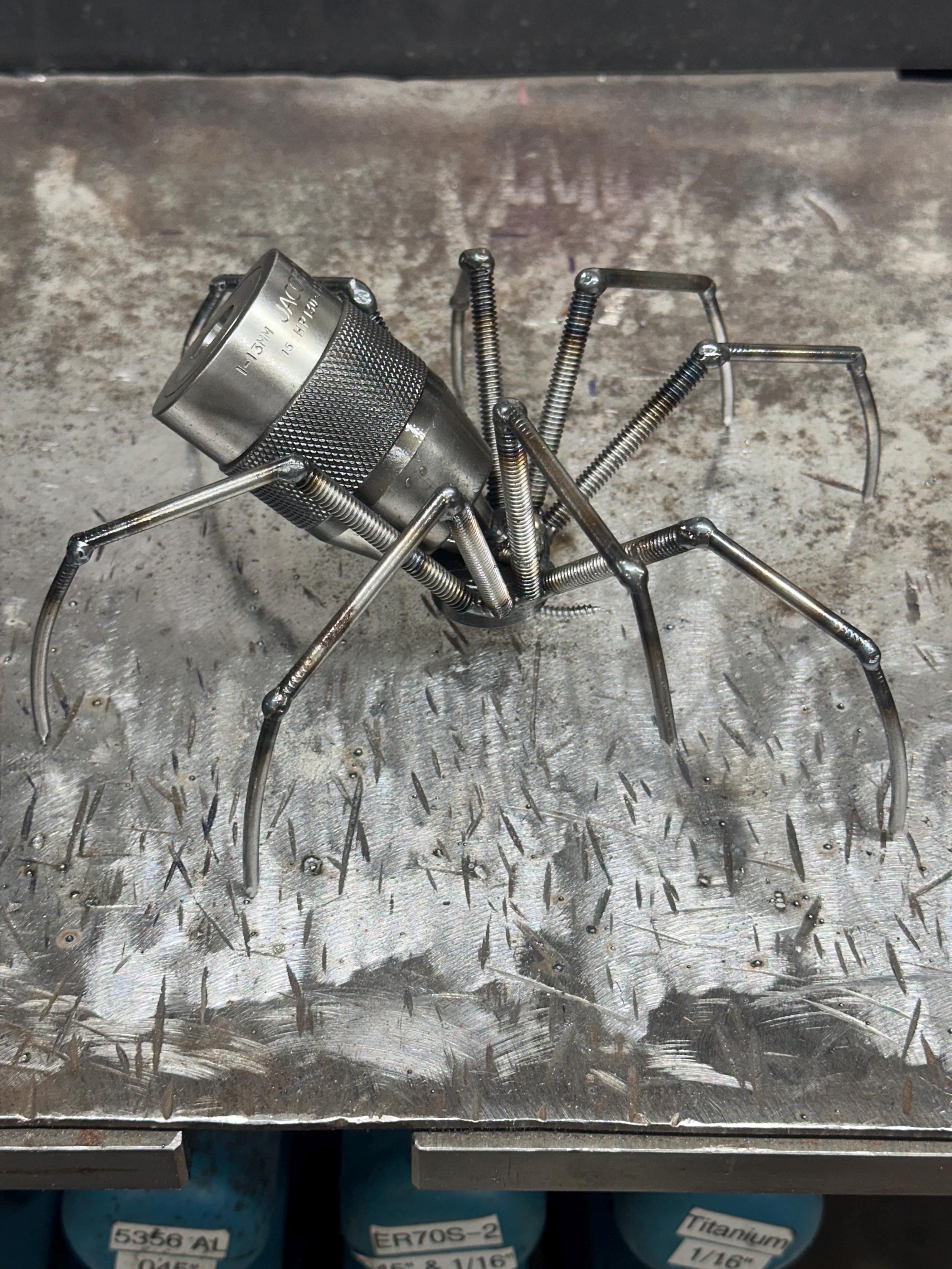 Machine Shop Spider Sculpture Drill Chuck Scrap Metal Art - Etsy