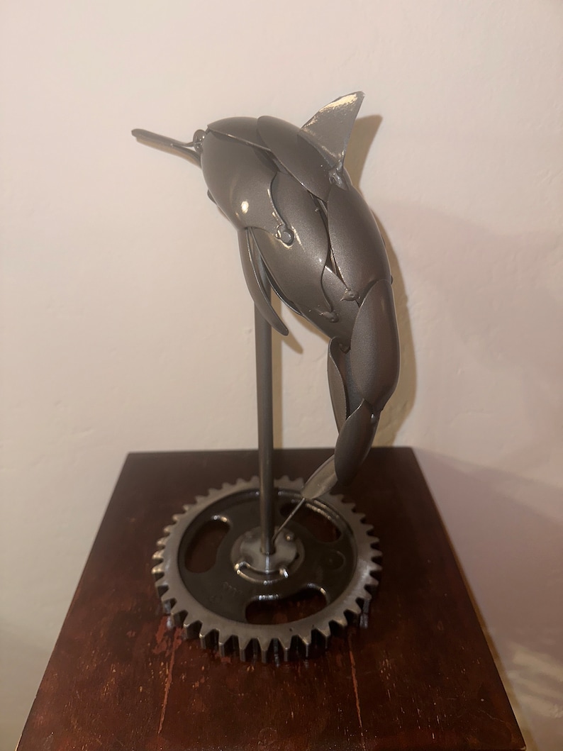 Scrap Metal Dolphin fin Sculpture Repurposed Steel - Etsy