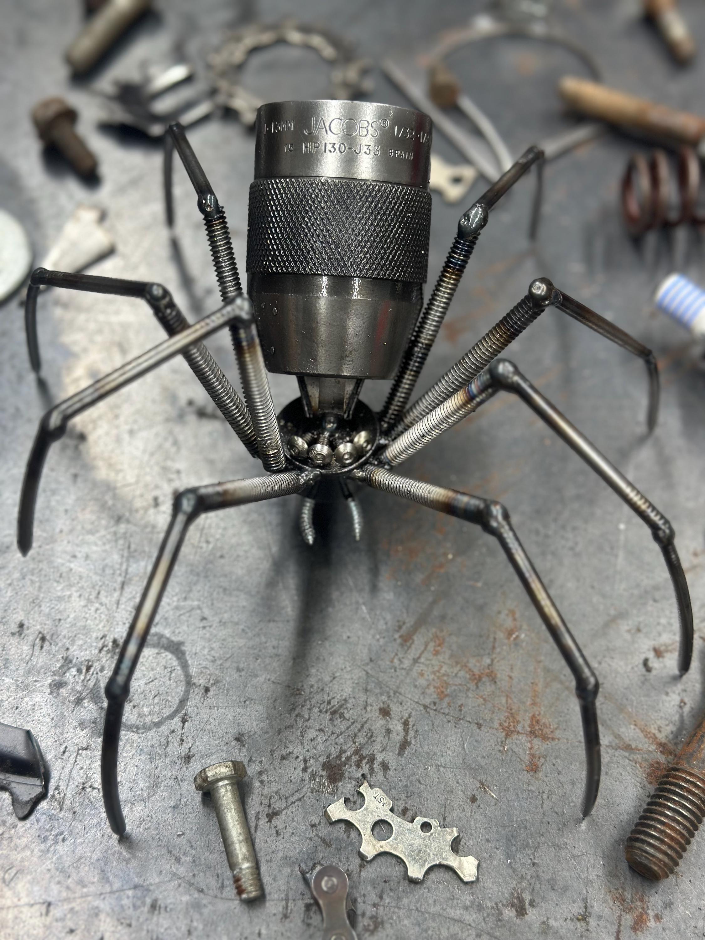 Machine Shop Spider Sculpture Drill Chuck Scrap Metal Art - Etsy