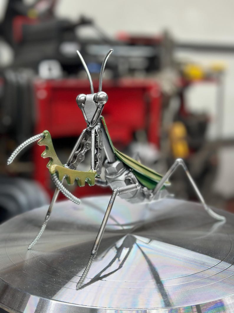 Scrap Metal Praying Mantis Sculpture Recycled Art Welding - Etsy