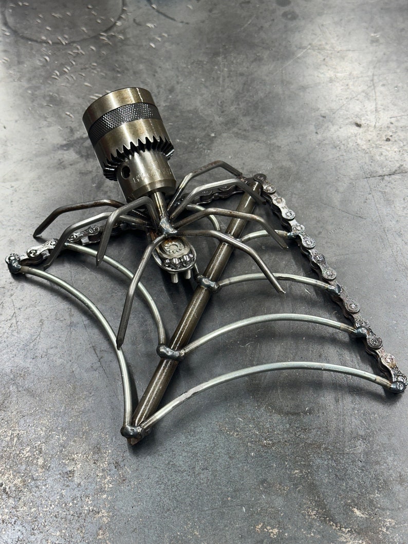 Drill Chuck Spider Sculpture Scrap Metal Handwelded Recycled Art - Etsy