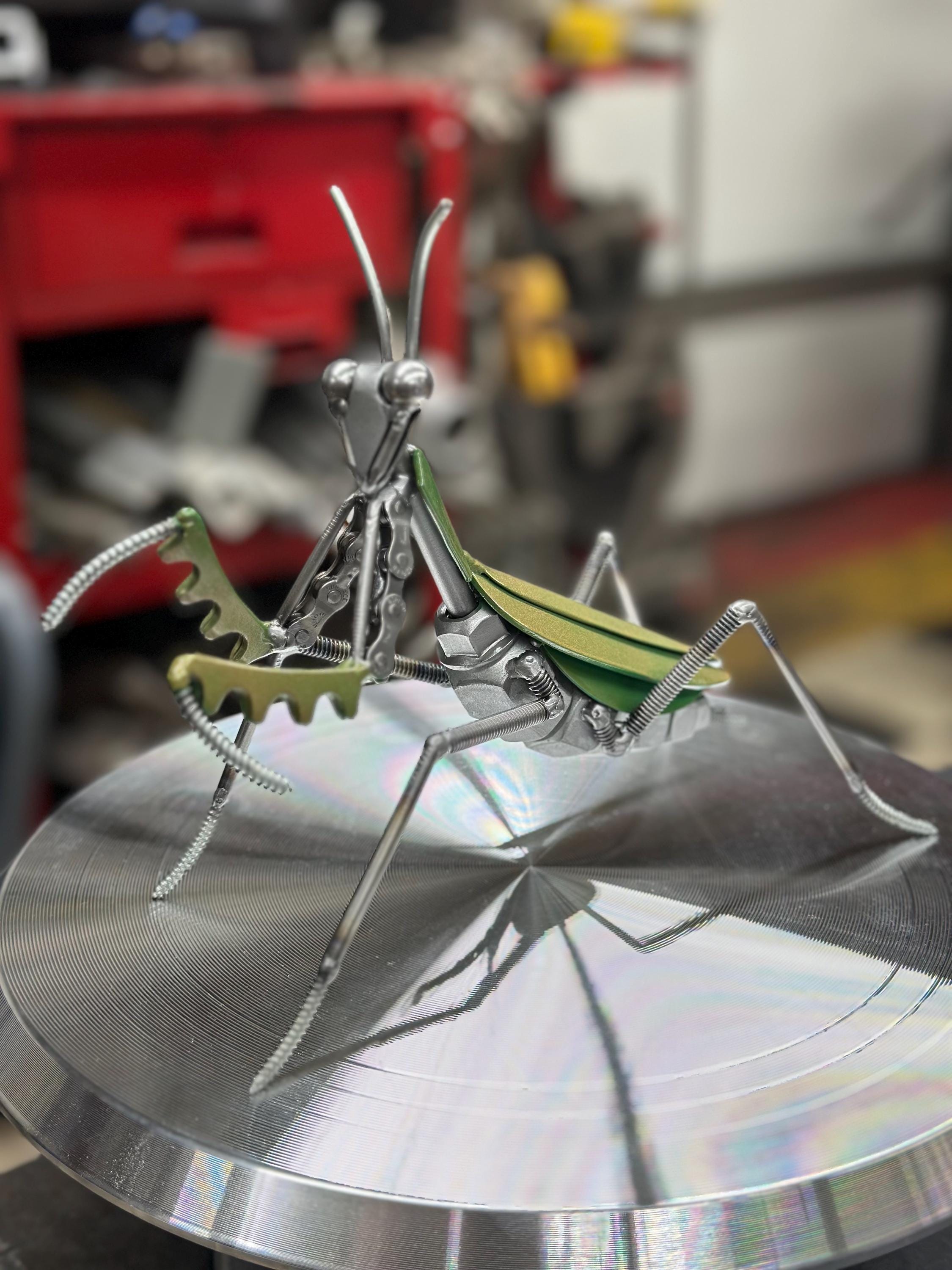 Scrap Metal Praying Mantis Sculpture Recycled Art Welding - Etsy