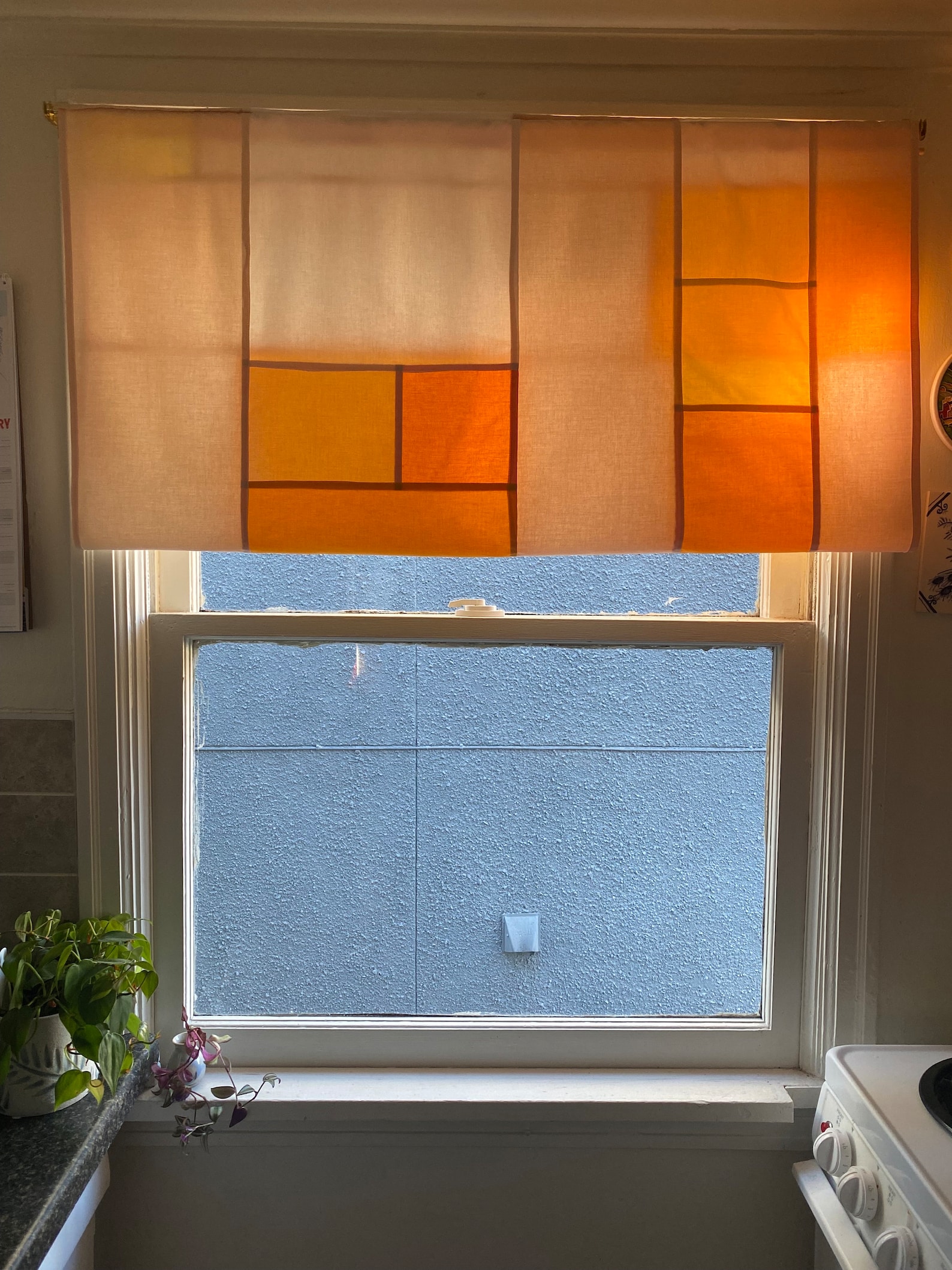 Sunset Stained Glass-inspired Pojagi Window Shade custom Sizing - Etsy UK