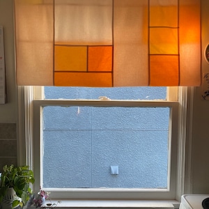 Sunset Stained Glass-inspired Pojagi Window Shade (custom Sizing) - Etsy