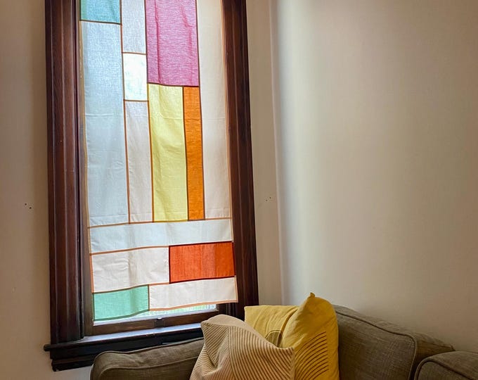Autumnal Light Stained Glass-inspired Pojagi Window Shade (custom ...