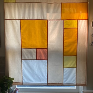 Sunset Stained Glass-inspired Pojagi Window Shade (custom Sizing) - Etsy