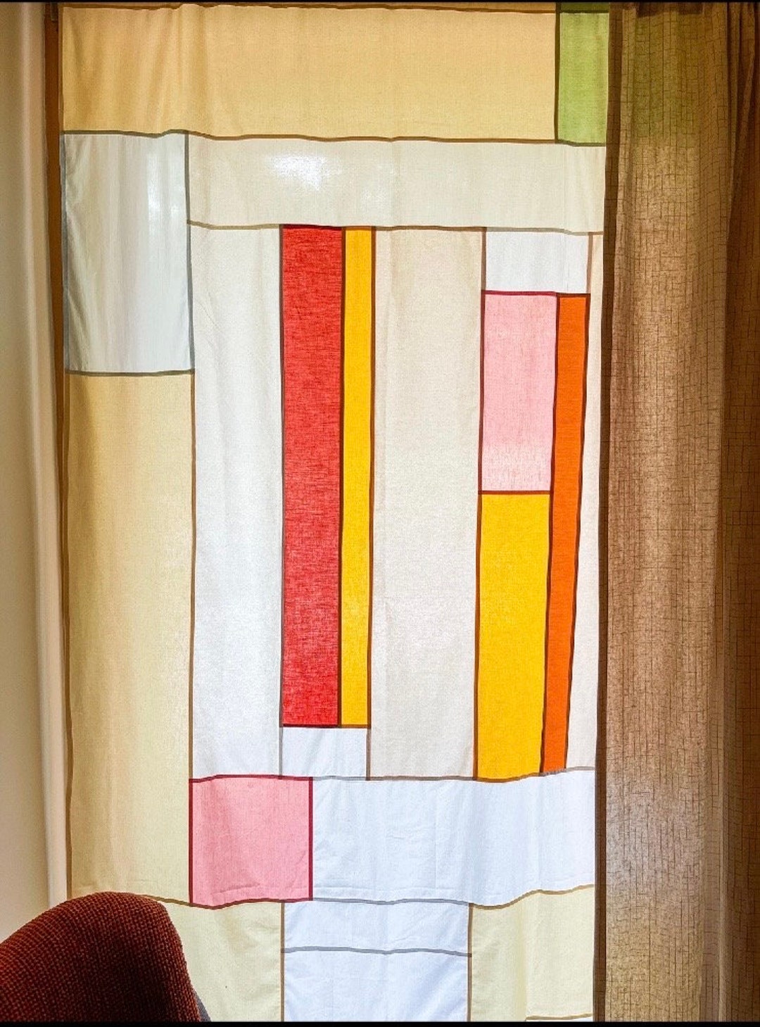 Blossom Stained Glass-inspired Pojagi Window Shade (custom Sizing) - Etsy