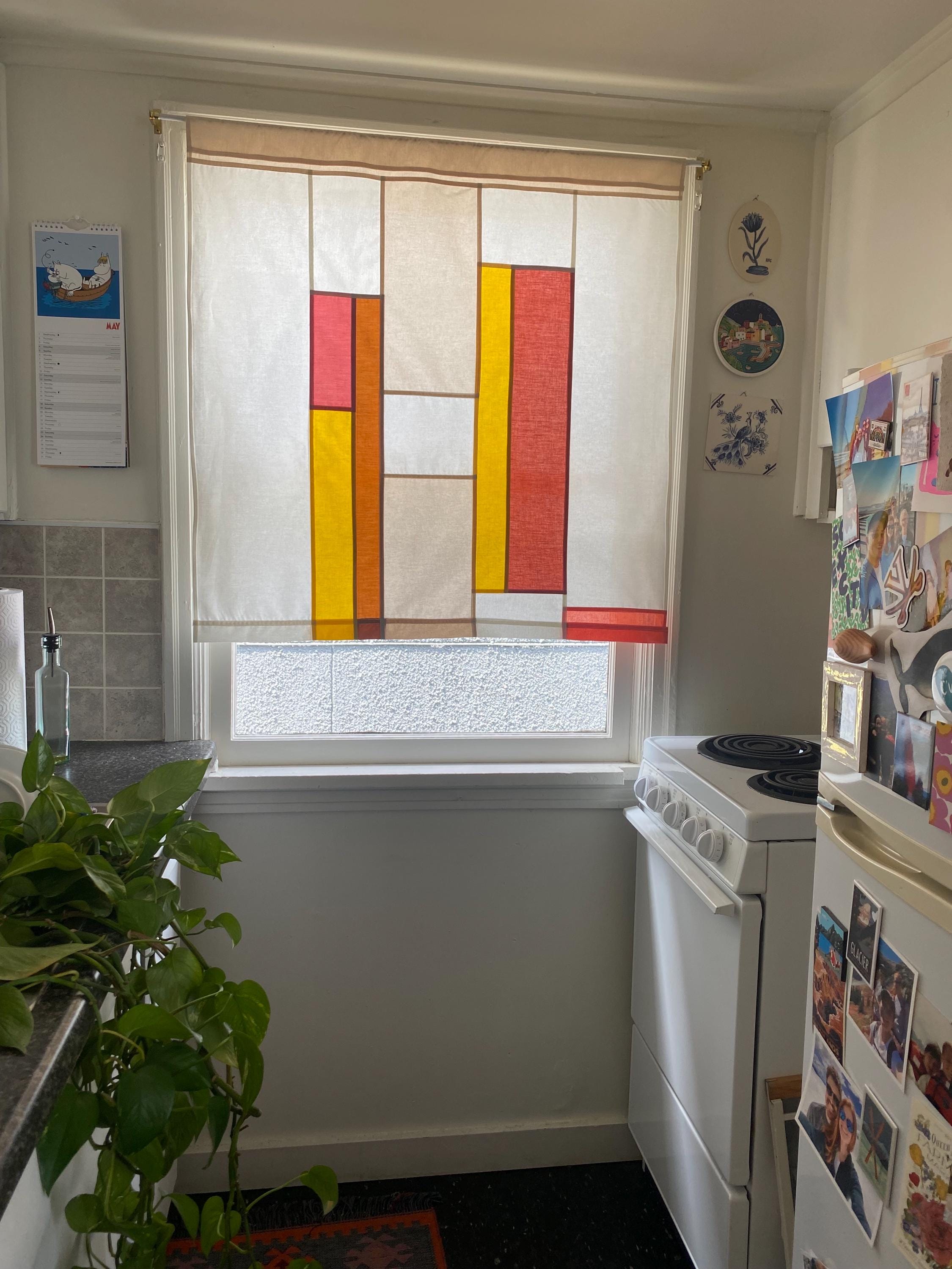Golden Hour Stained Glass-inspired Pojagi Window Shade (custom Sizing ...