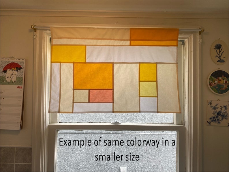 Sunset Stained Glass-inspired Pojagi Window Shade custom Sizing - Etsy