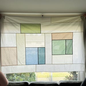 Seaglass Stained Glass-inspired Pojagi Window Shade (custom Sizing) - Etsy