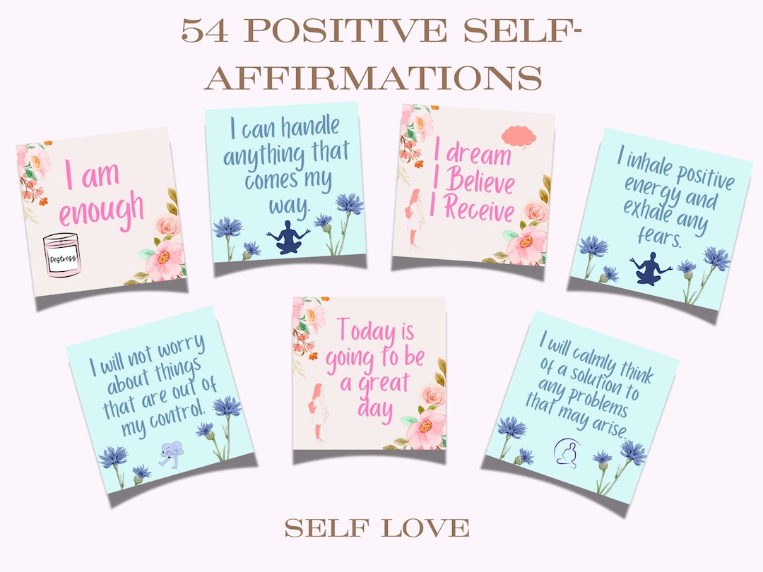 Affirmation Cards, Self Love Printables, Positive Affirmation Cards ...