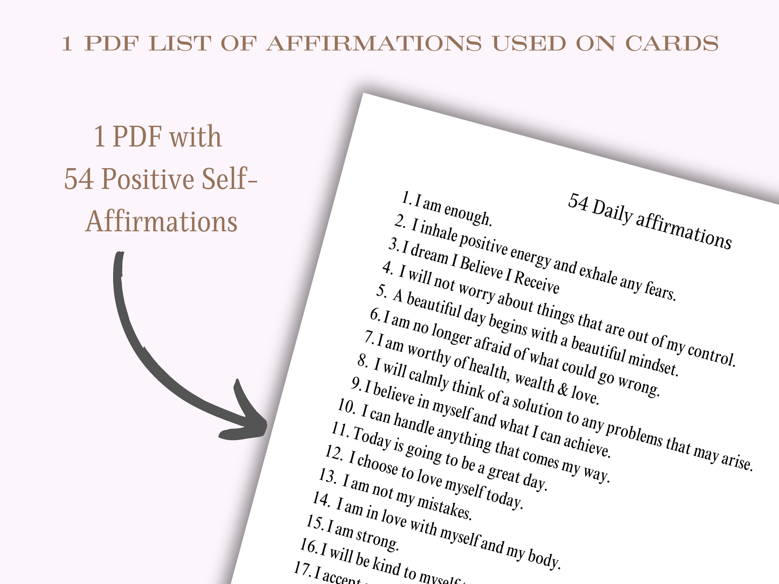 Affirmation Cards Self Love Printables Positive Affirmation Cards