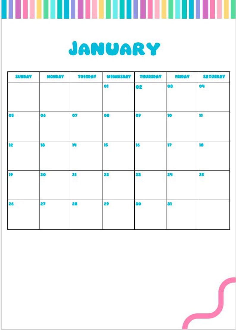 2025 Family Calendar Pack Printable & Downloadable Whimsical Designs ...