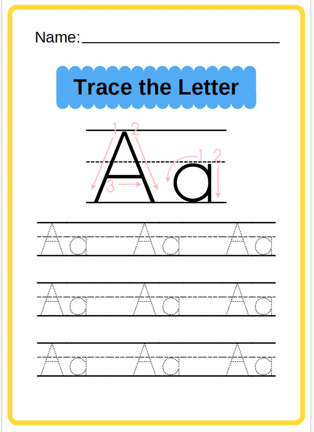 Whimsical ABC Adventure: Printable Traceable Learning Alphabet for Kids ...