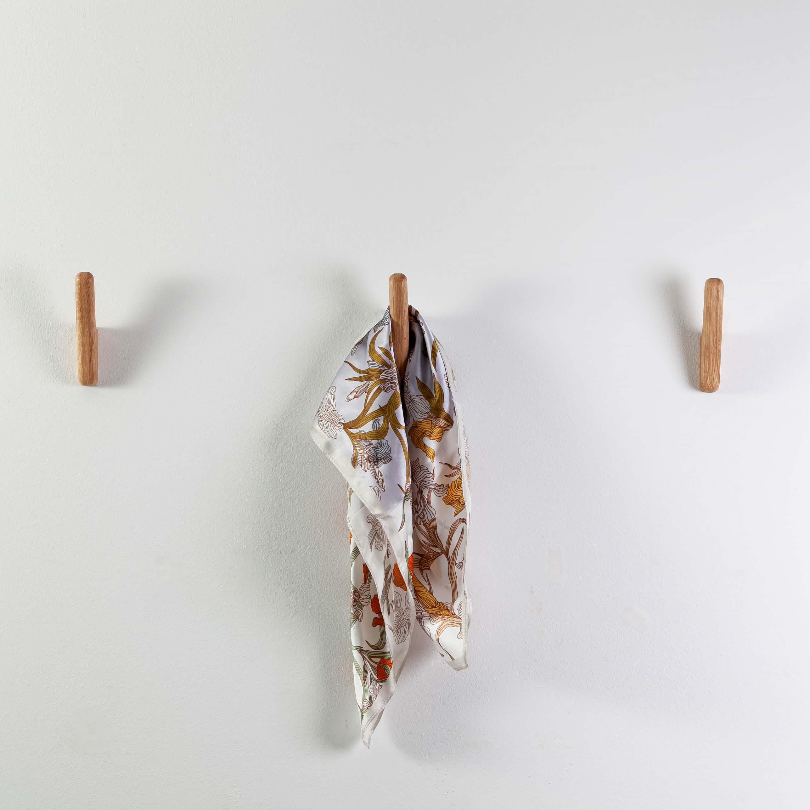 Wooden Coat Hooks for Wall, Oak Hook Wall Mount, Decorative Wall Hooks ...