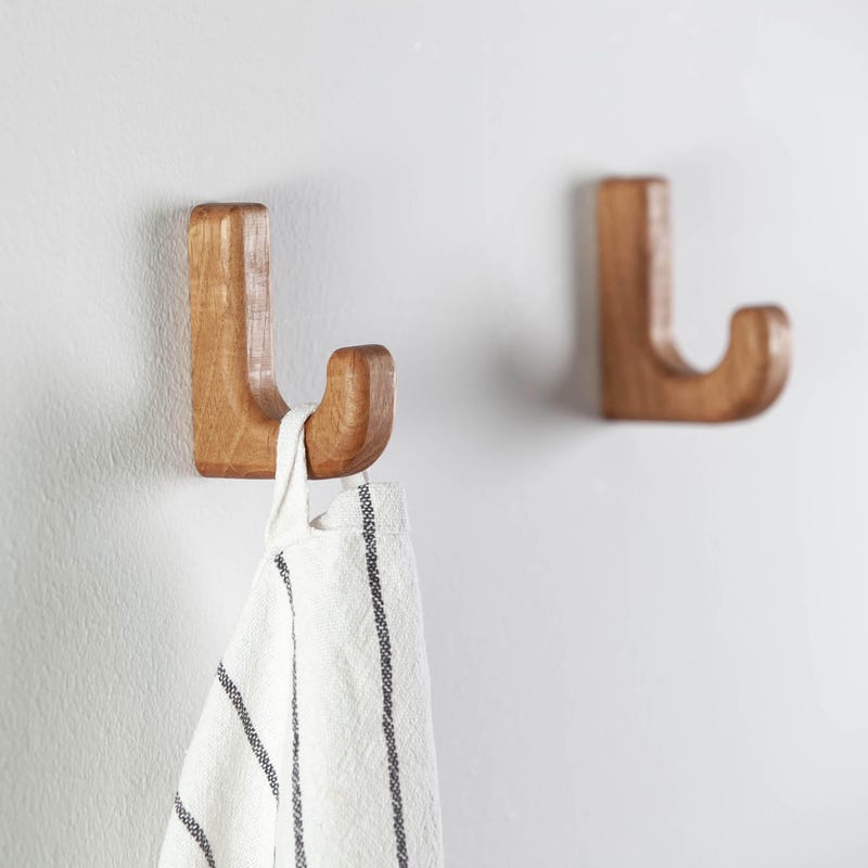 Wood Hooks Self Stick - Etsy UK