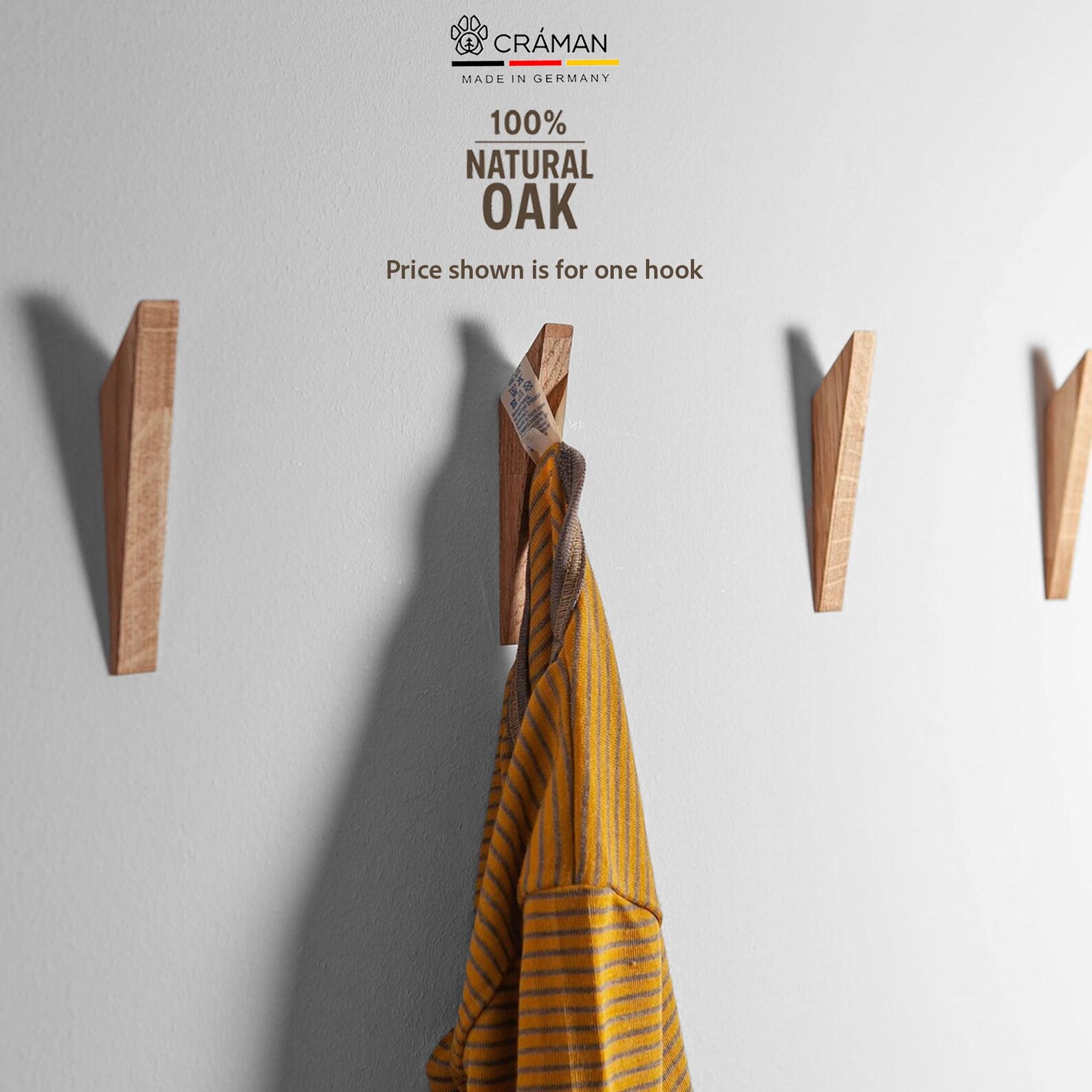 Upgrade Your Space With Stylish Oak Wood Wall Storage & Coat Hooks ...