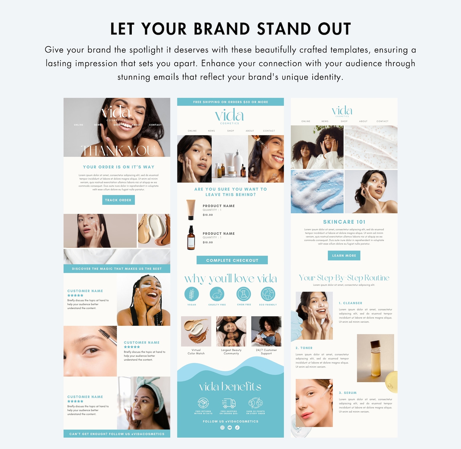 Medspa Canva Email Template, Beauty Wellness Skincare Email Templates ...