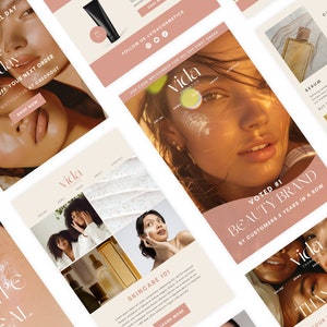 Beige Beauty Wellness Skincare Canva Emai Newsletter Marketing ...