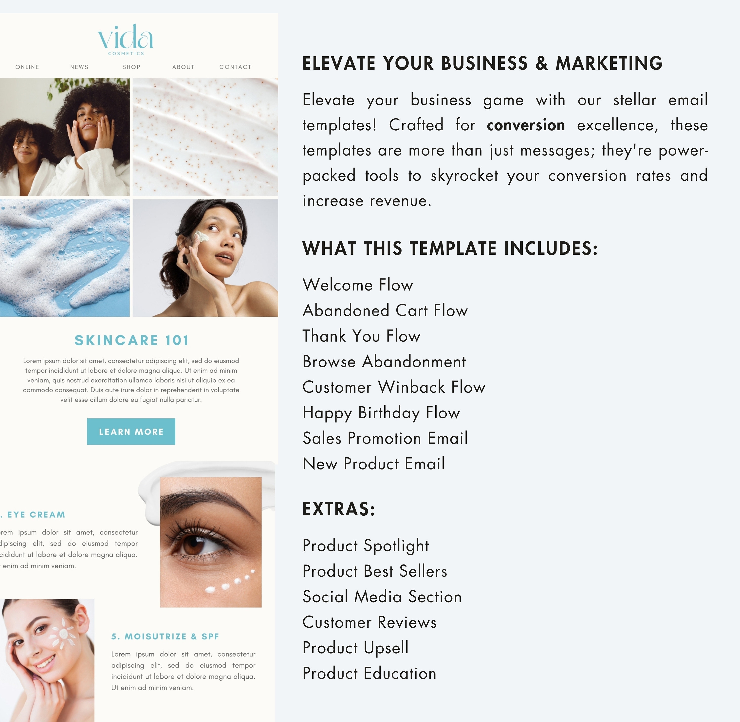 Medspa Canva Email Template, Beauty Wellness Skincare Email Templates ...