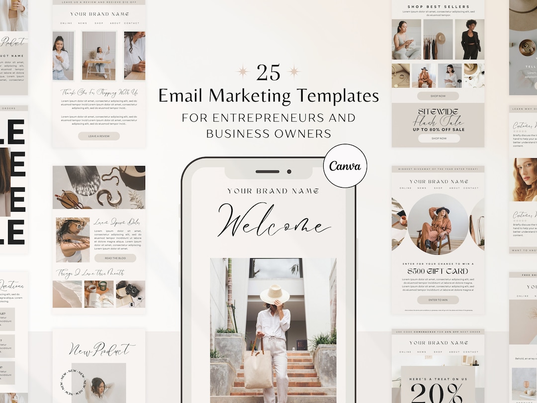 Fall Email Marketing Canva Template Bundle - Newsletter Canva Templates ...