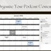Podcast Planner Template Google Sheets, Digital Content Planner Content ...
