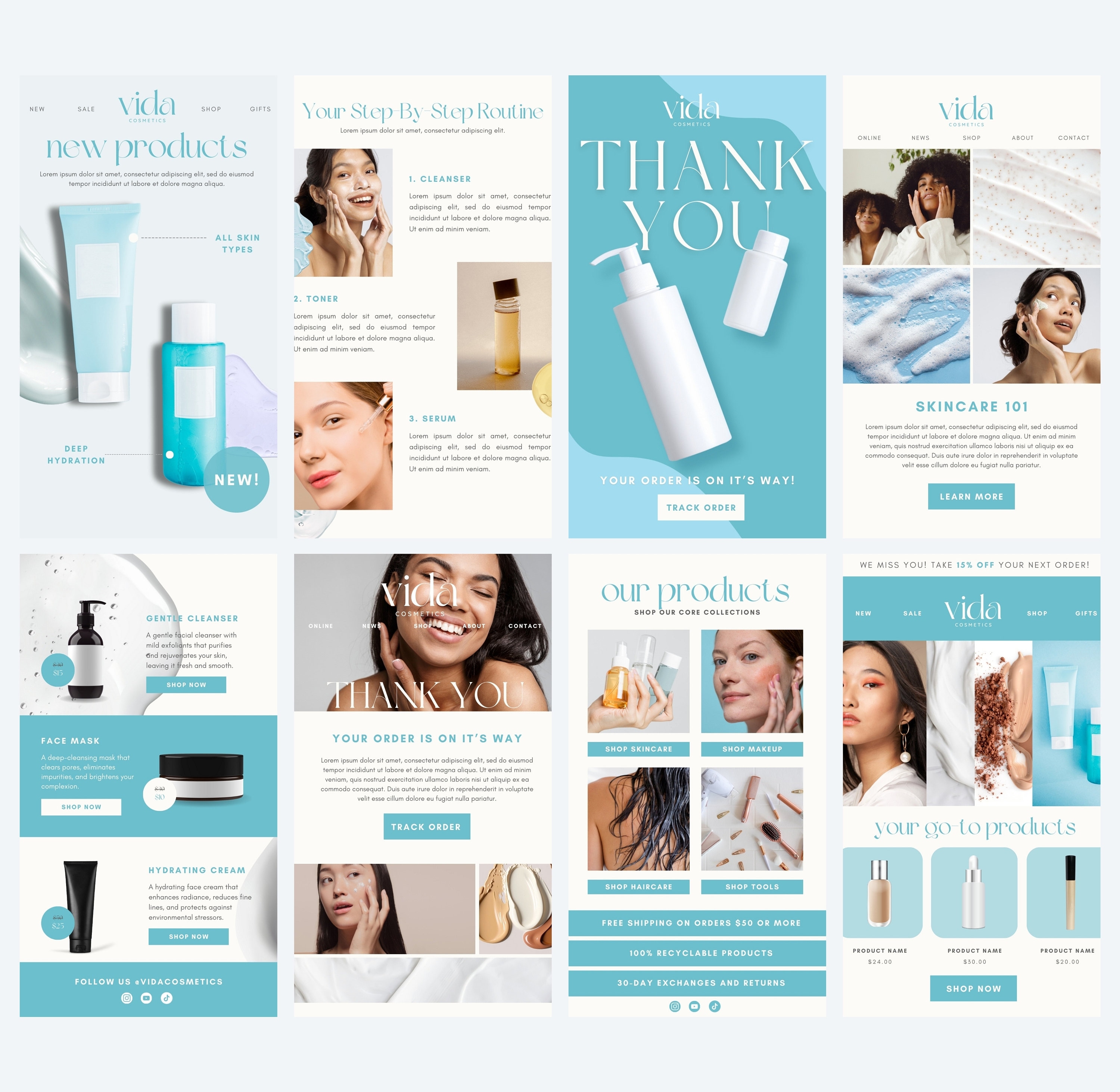 Medspa Canva Email Template, Beauty Wellness Skincare Email Templates ...