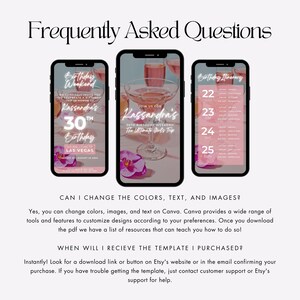 Pink Vacation Girls Trip Itinerary, Birthday Itinerary Template ...