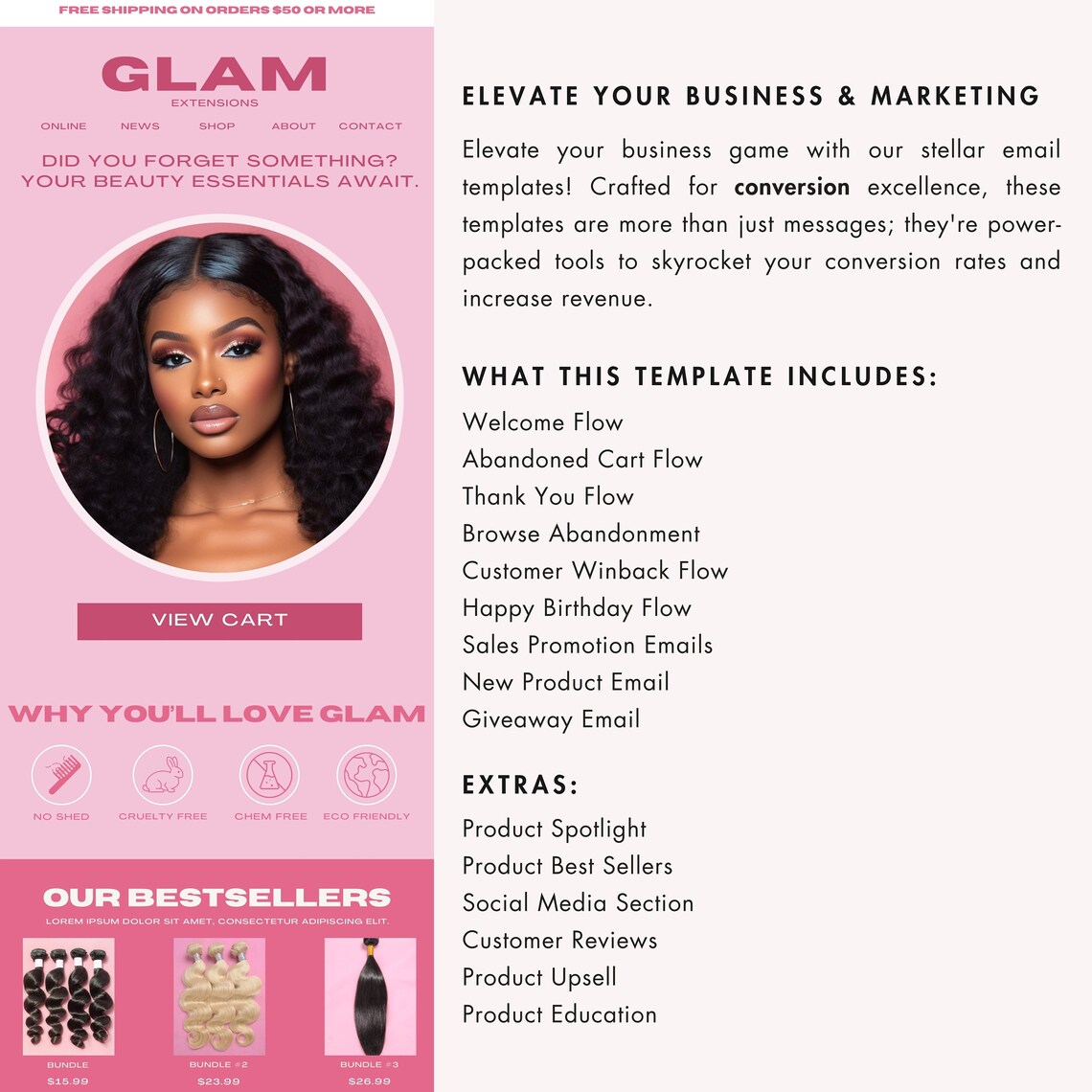 Pink Editable Email Template Canva Business E-mail Marketing Templates ...