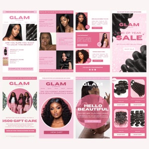 Pink Editable Email Template Canva Business E-mail Marketing Templates ...