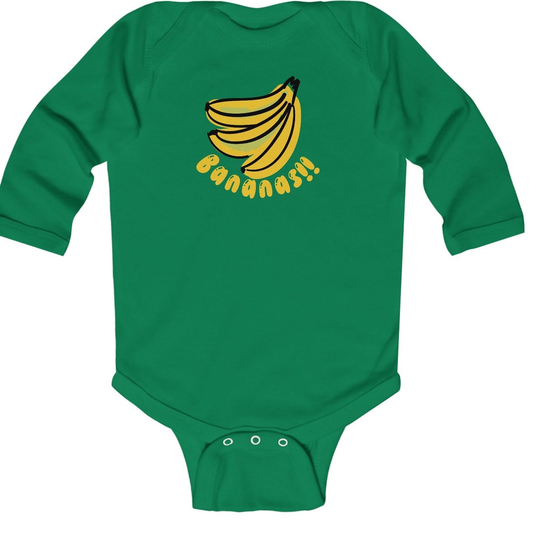 Bananas Unisex Baby Onesie Pop Art Style Boys or Girls Infant Long ...