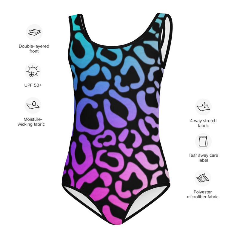 Lisa Frank Inspired Rainbow Leopard Print Bathing Suit Mommy Matching ...