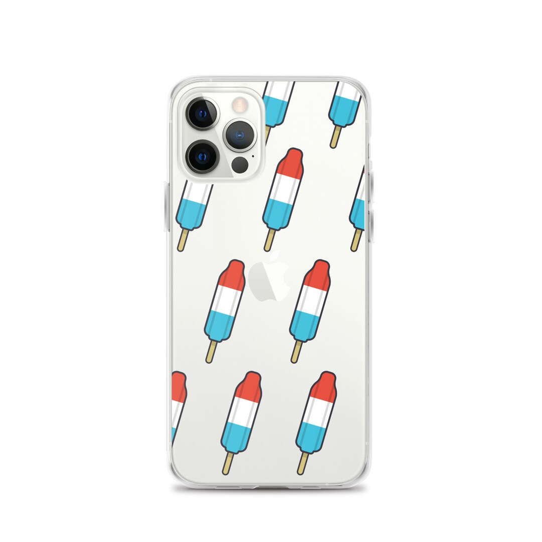 Red White and Blue Bomb Pop Design iPhone Clear Case for Various Models ...