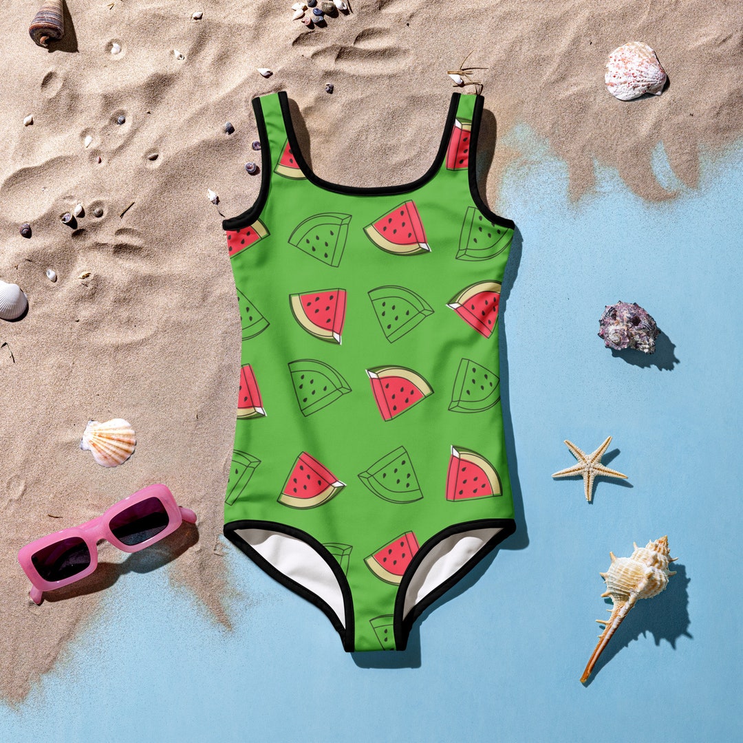 Watermelon Print Girls' Swimsuit: Matching Mom and Daughter Available ...