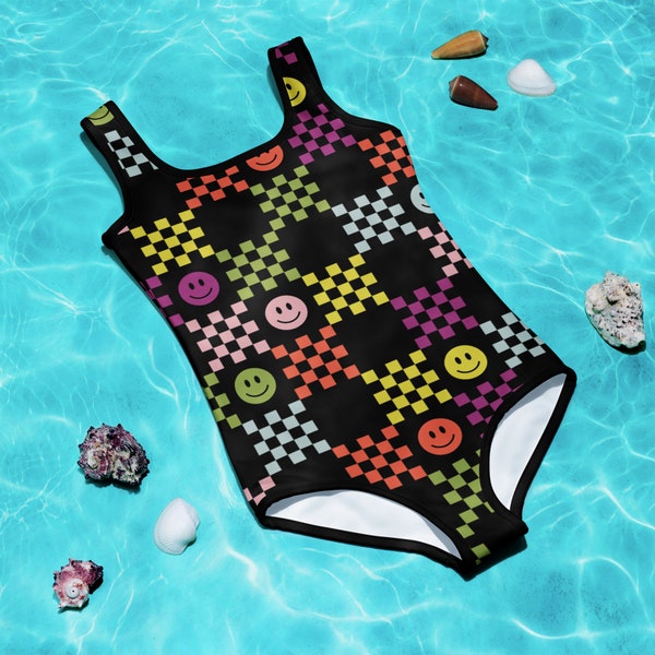 Kids Checkered Swimsuit - Etsy