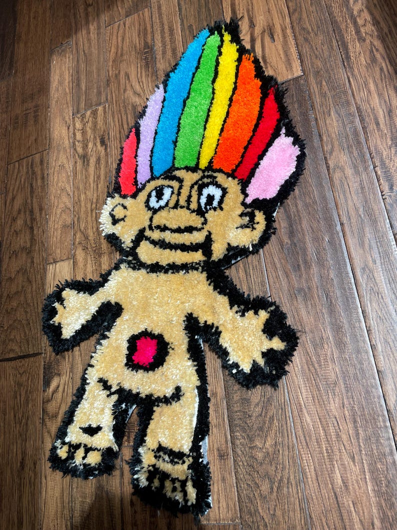 80s Troll Rug - Etsy