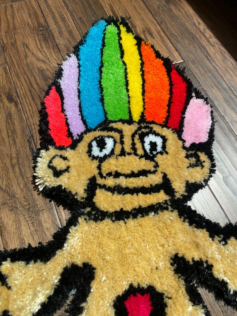 80s Troll Rug - Etsy