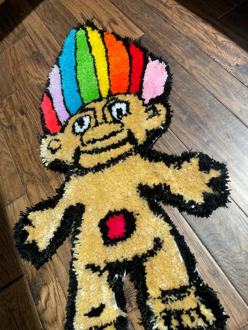 80s Troll Rug - Etsy