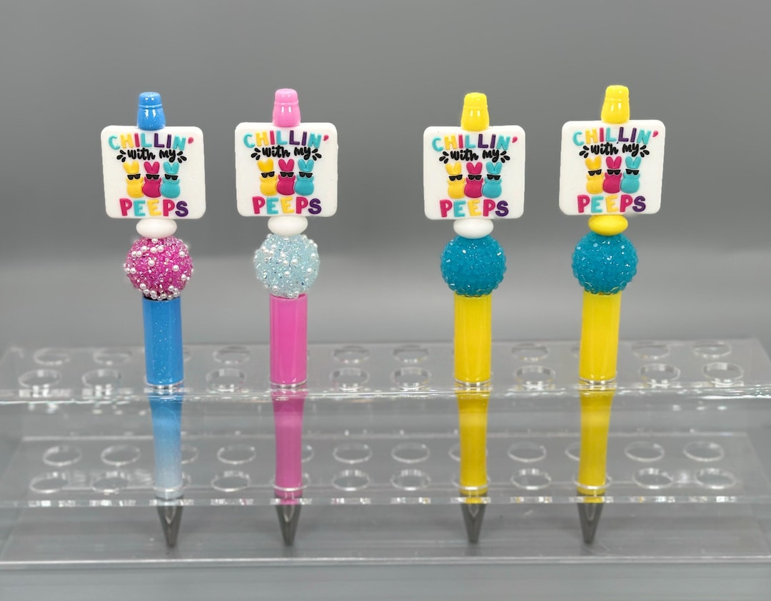 Chillin With My Peeps Focal Pen Bling DIY Beaded Pen Peeps Bead Pen ...