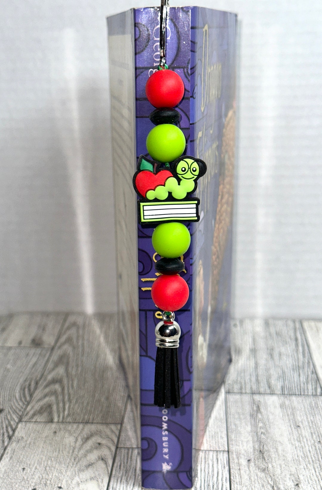 Focal Bead Bookmark Cute Bookworm Focal Bead Custom Bookmark Fancy ...