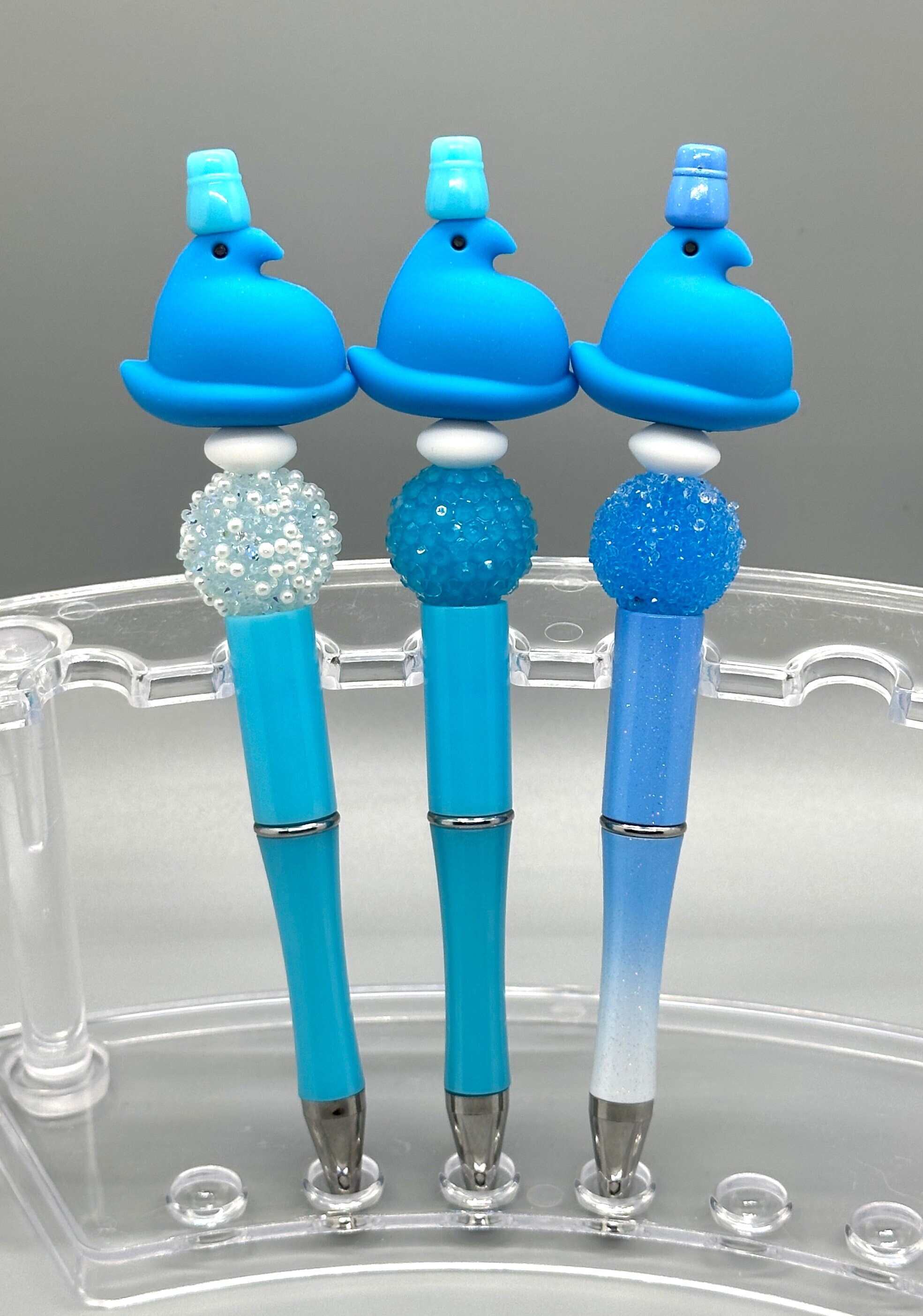 Blue Pens Easter Peeps Focal Pen Bling DIY Beaded Pen Peeps Bead Pen ...